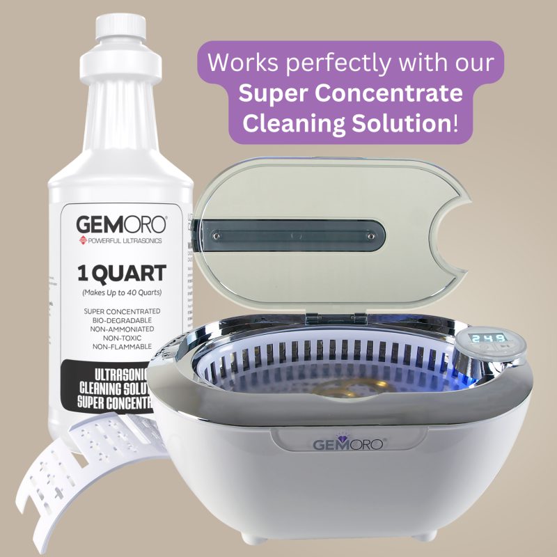 GemOro GEMORO LuxeSpa Personal Ultrasonic Jewelry & Eyeglass Cleaner ...